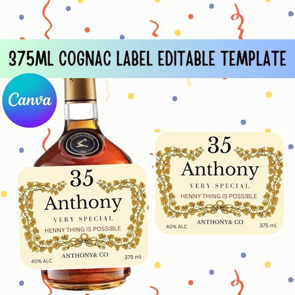 Alcohol Label - Etsy