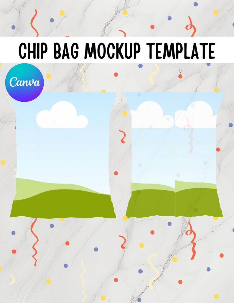 Chip Bag Mockup Template | Editable in Canva | DIY | Canva Template ...