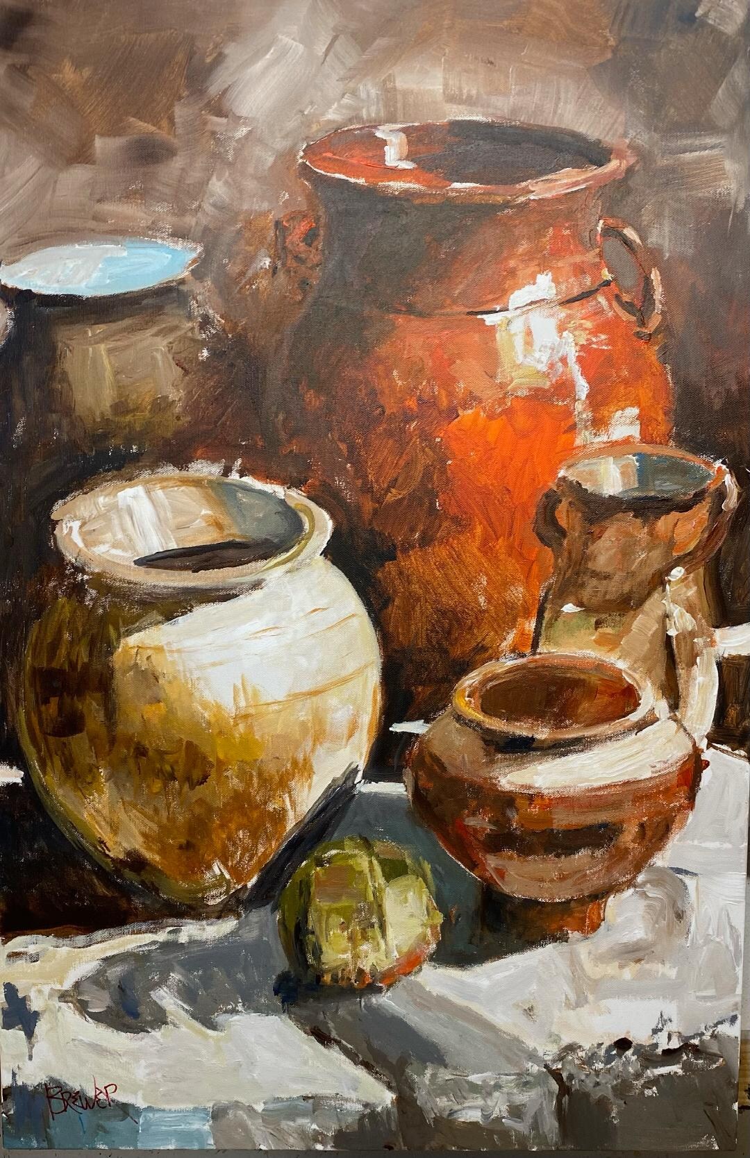 Clay Pot Still Life 24x36 - Etsy
