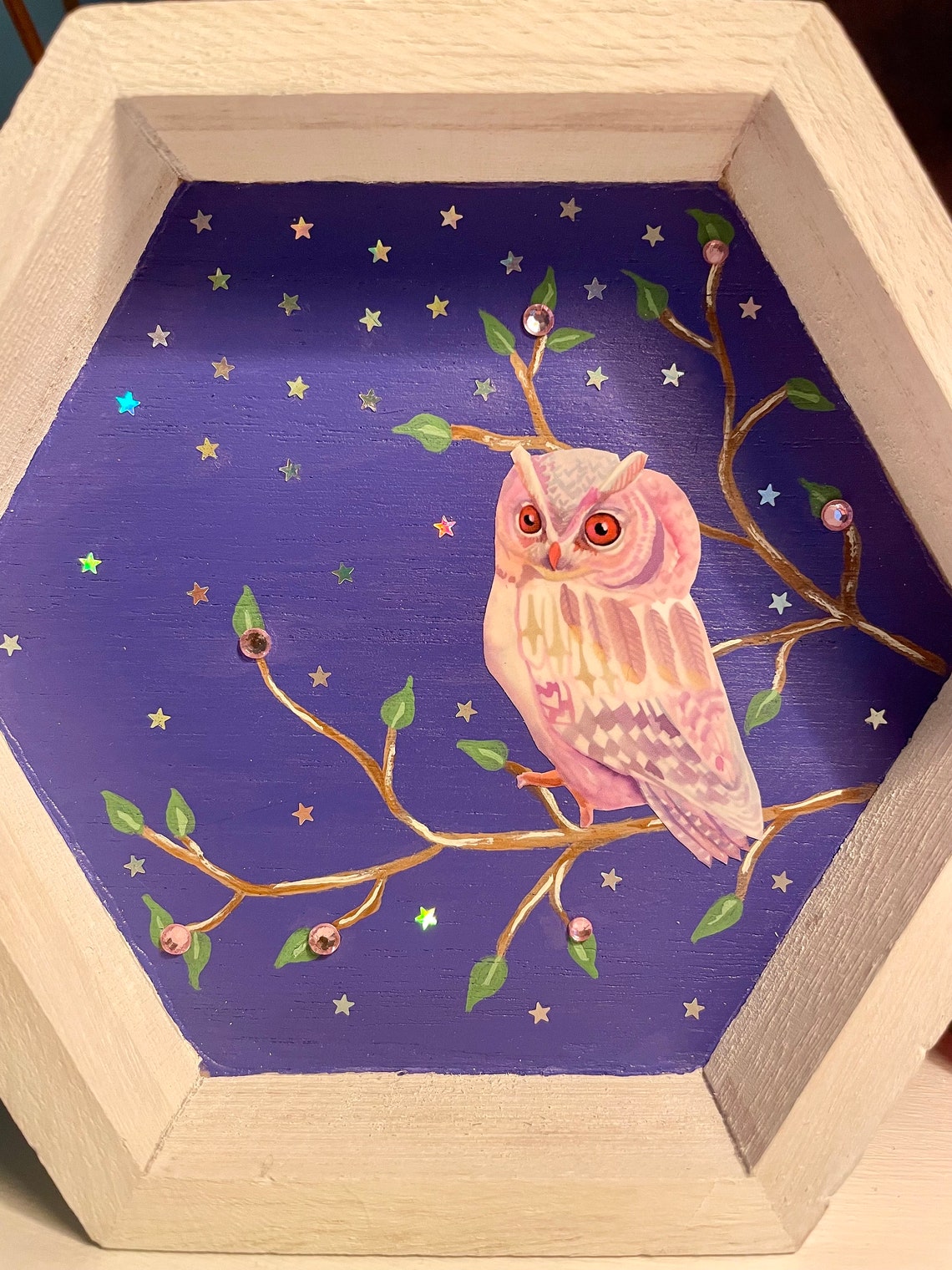 Owl Shadow Box Art - Etsy