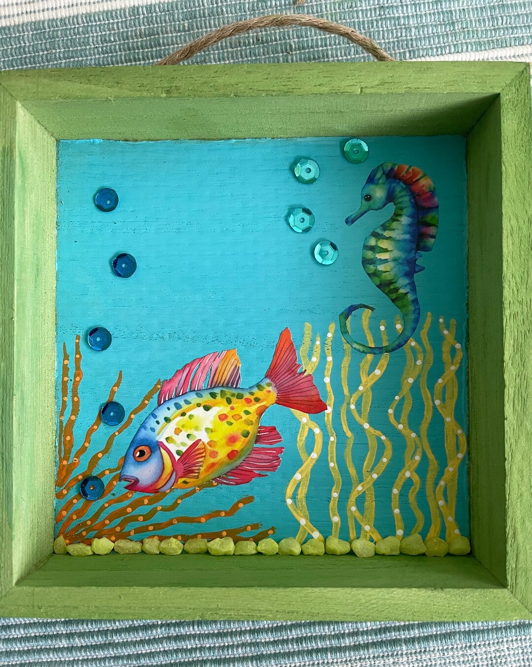 Fish Snd Seahorse Shadow Box - Etsy