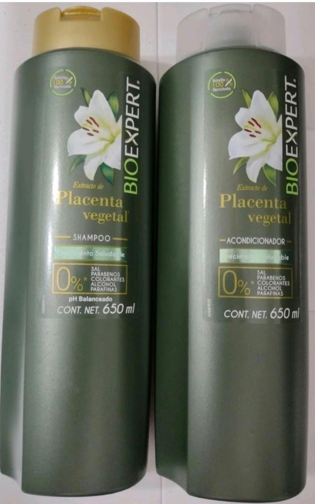 2X BIOEXPERT PLACENTA VEGETAL Shampoo and Conditioner (acondicionador ...