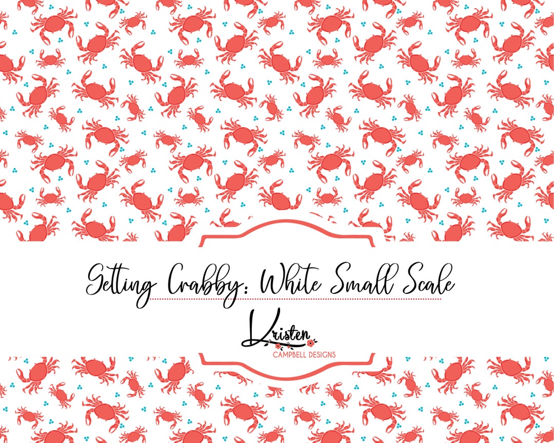 Crab Digital Pattern, Digital Download, Digital Scrapbooking Paper ...