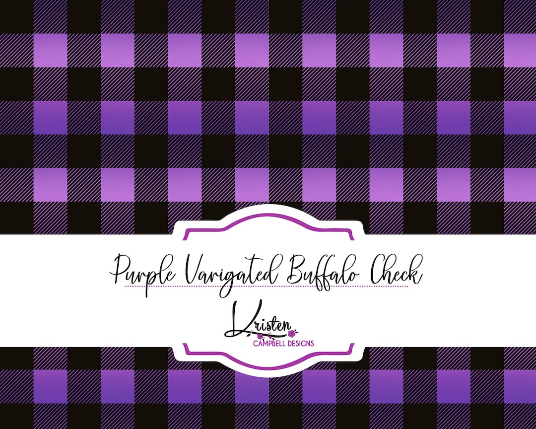 Purple Buffalo Plaid Check, Seamless Pattern, Digital Paper ...