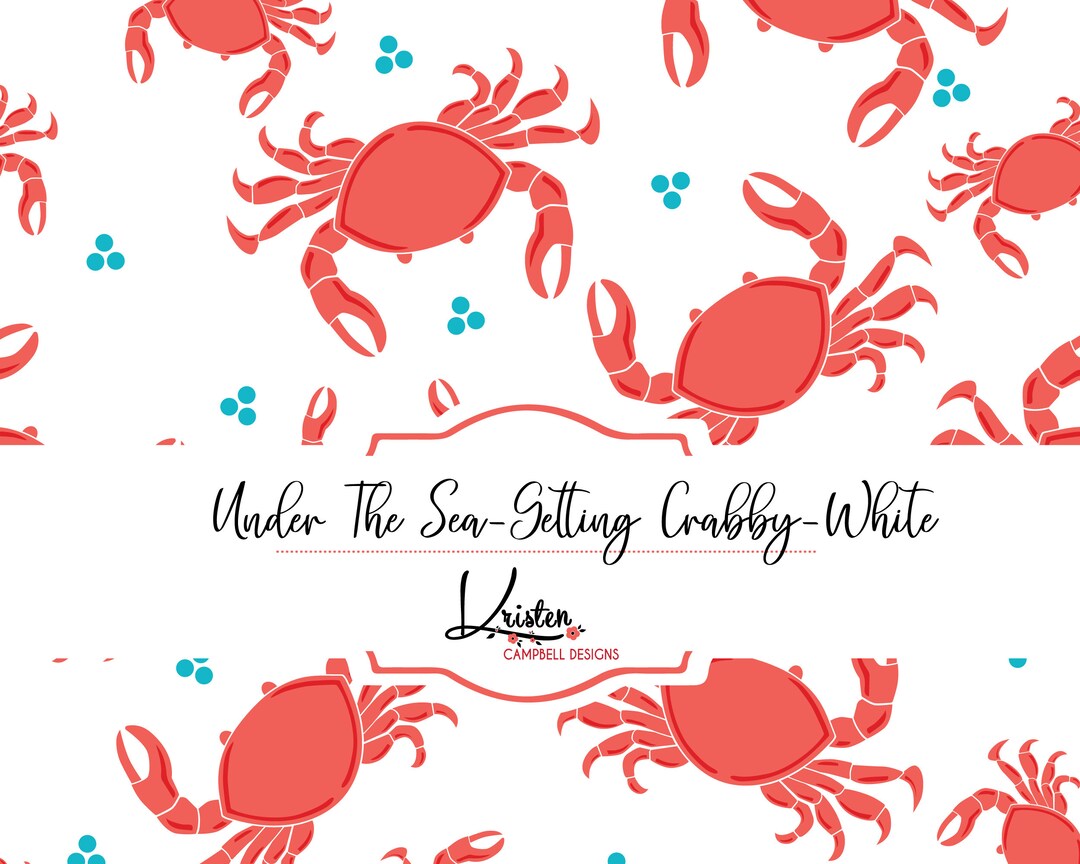 Crab Digital Paper, Seamless Pattern, Digital Download, Digital ...