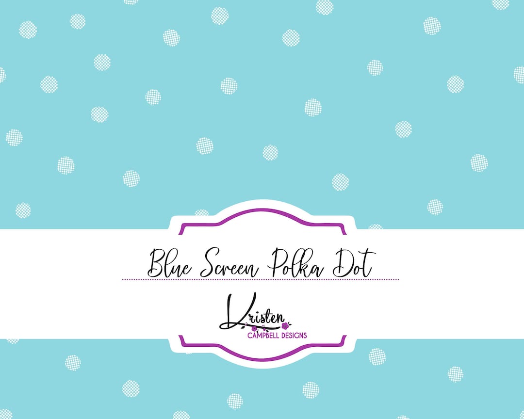 Seamless Blue and White Polka Dot Pattern, White Screen Dots, Digital ...