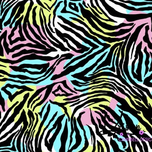 80's Zebra Seamless Pattern, Digital Paper, Scrapbooking Paper ...