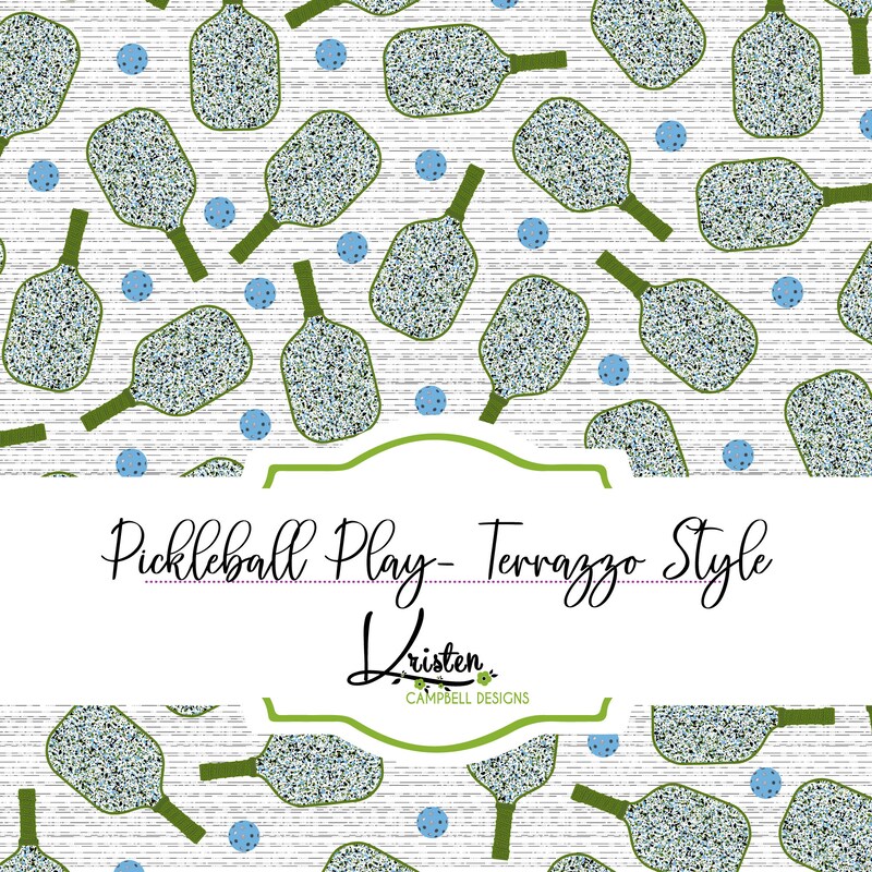 Pickleball Print Fabric - Etsy