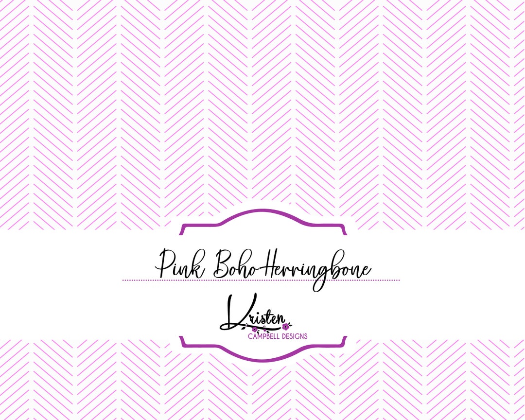 Pink Boho Herringbone, Seamless Pattern, Digital Paper, Scrapbooking ...