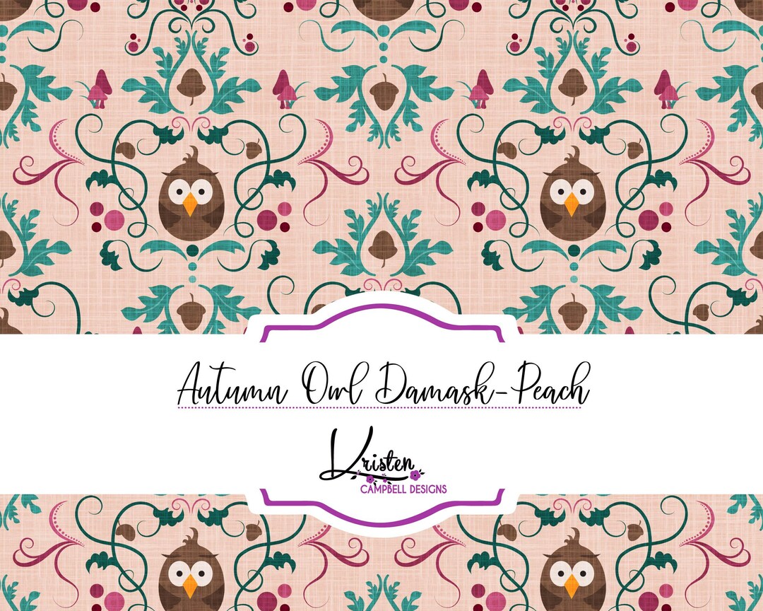 Owl Seamless Pattern, Digital Paper, Commercial Use, Scrapbooking Paper ...