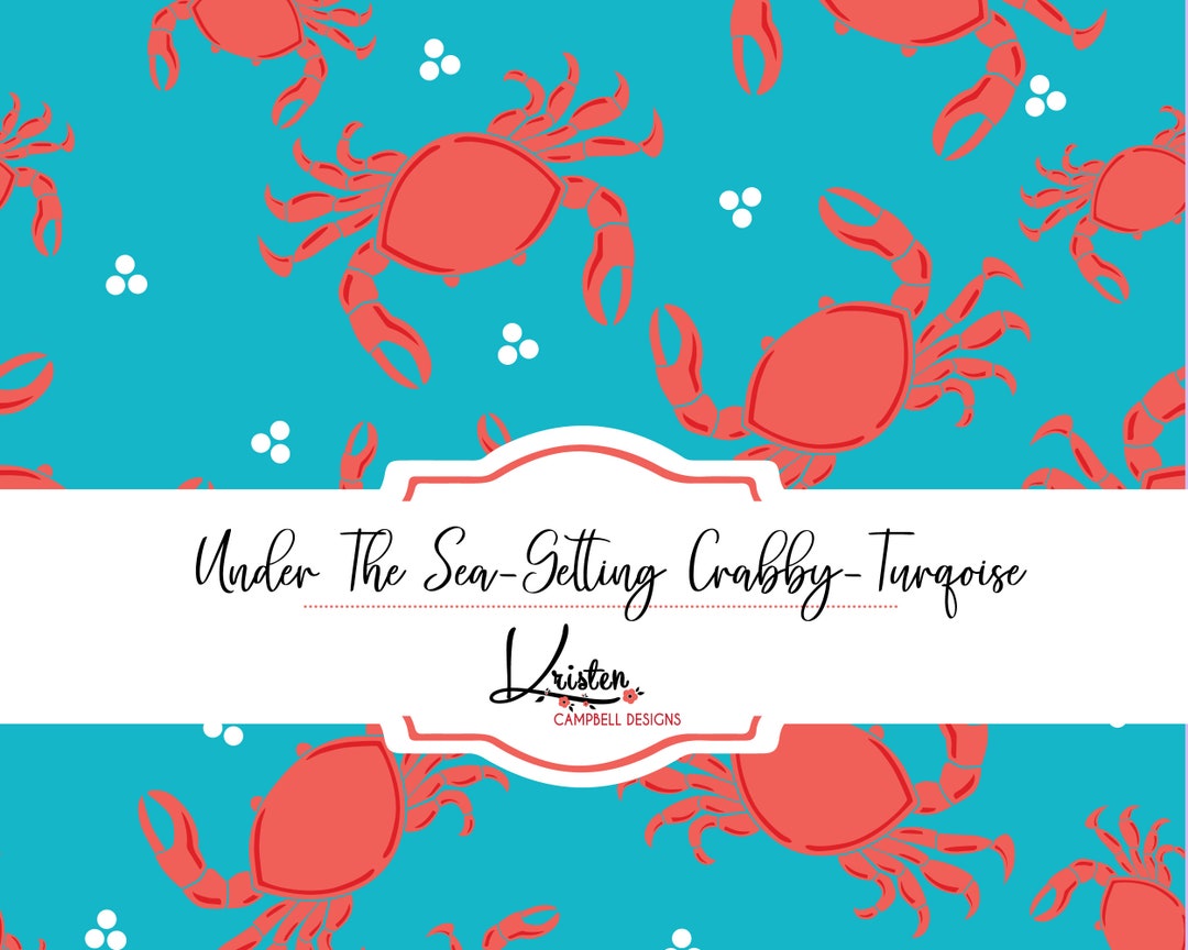 Crab Digital Paper, Seamless Pattern, Digital Download, Digital ...