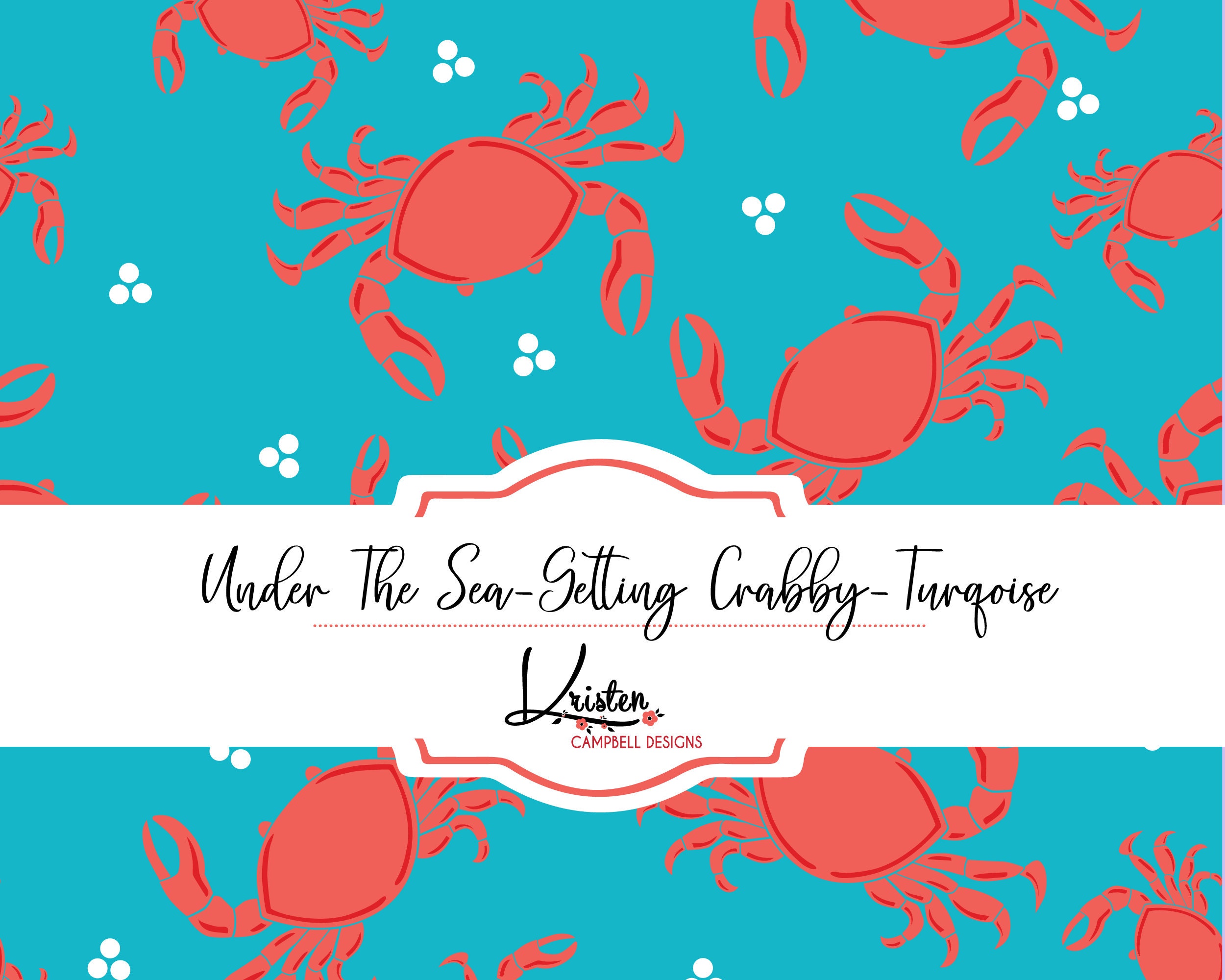 Crab Digital Paper, Seamless Pattern, Digital Download, Digital ...