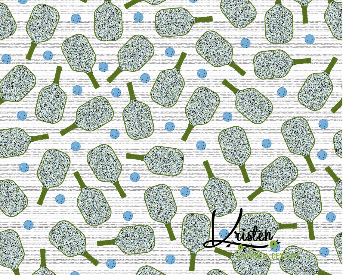 Pickleball Print Seamless Pattern, Digital Scrapbooking Paper, Digital ...