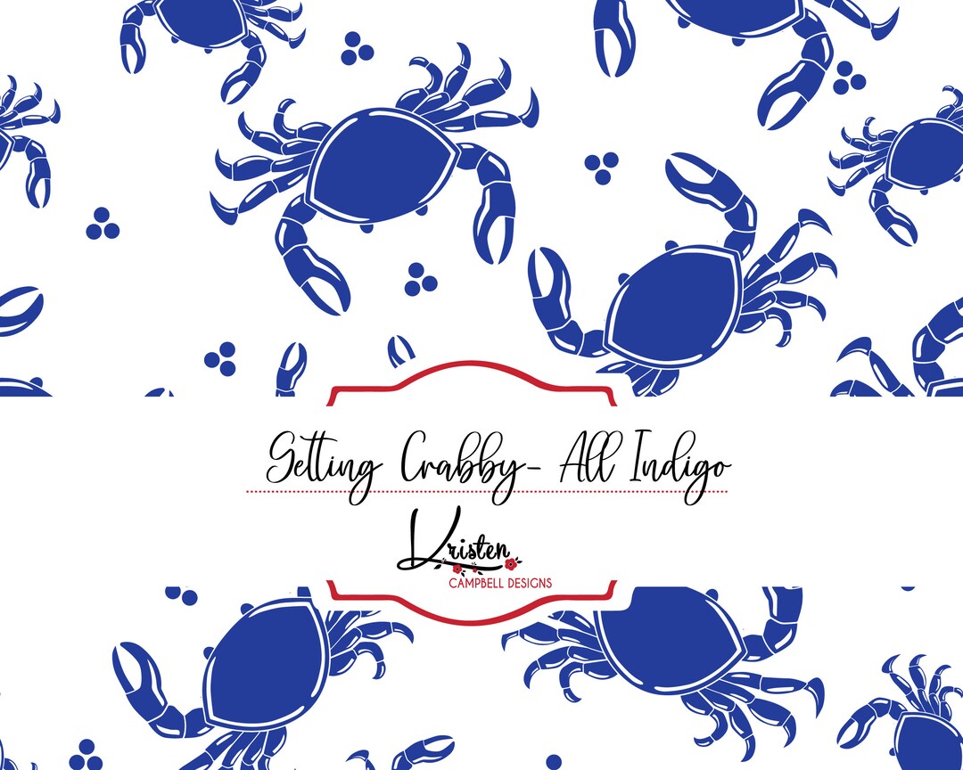 Crab Digital Paper, Seamless Repeat, Digital Scrapbooking Paper, Crab ...