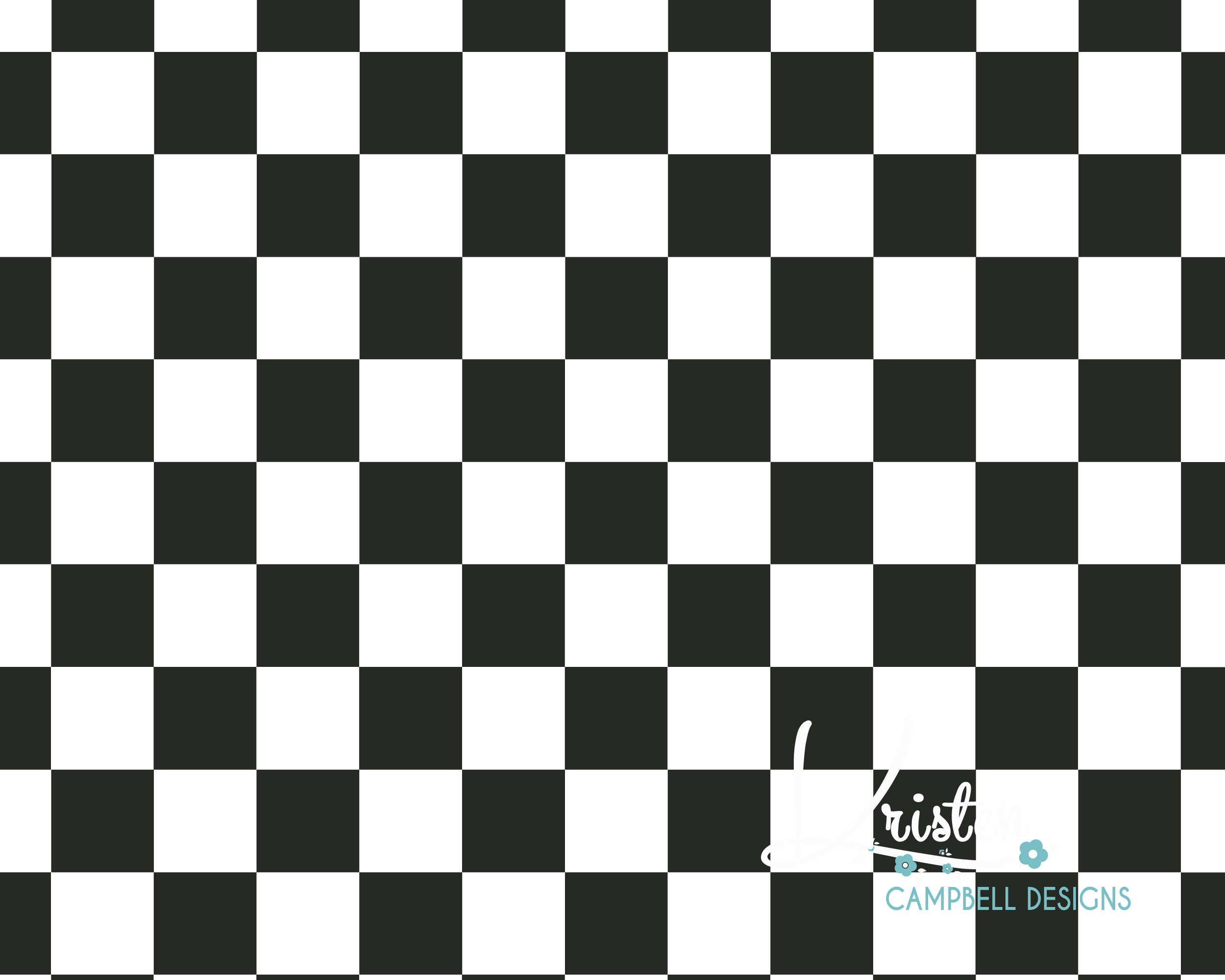 Black and White Checkered Seamless Repeat Digital Download Digital ...