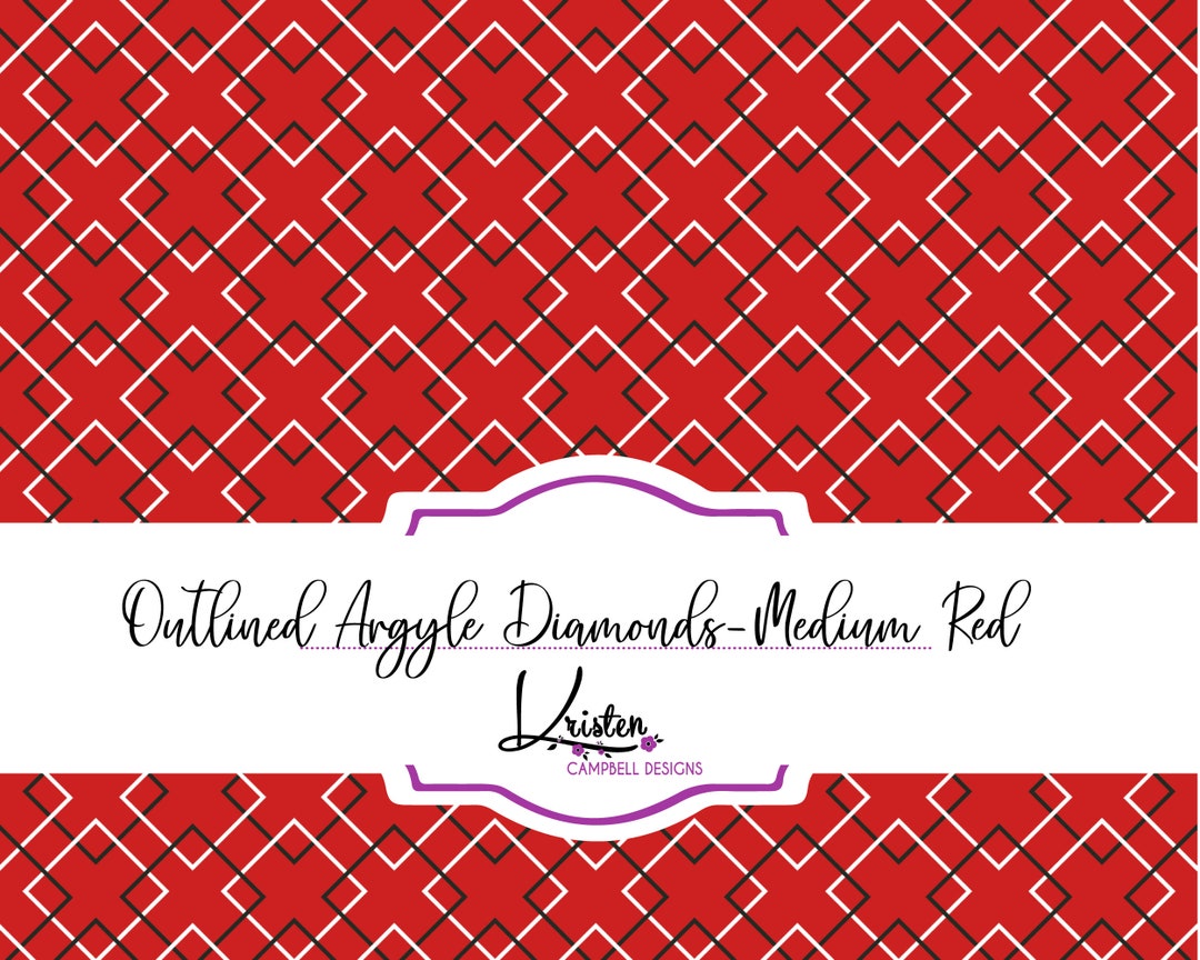 Argyle Diamonds, Seamless Repeat, Digital Scrapbooking Paper ...