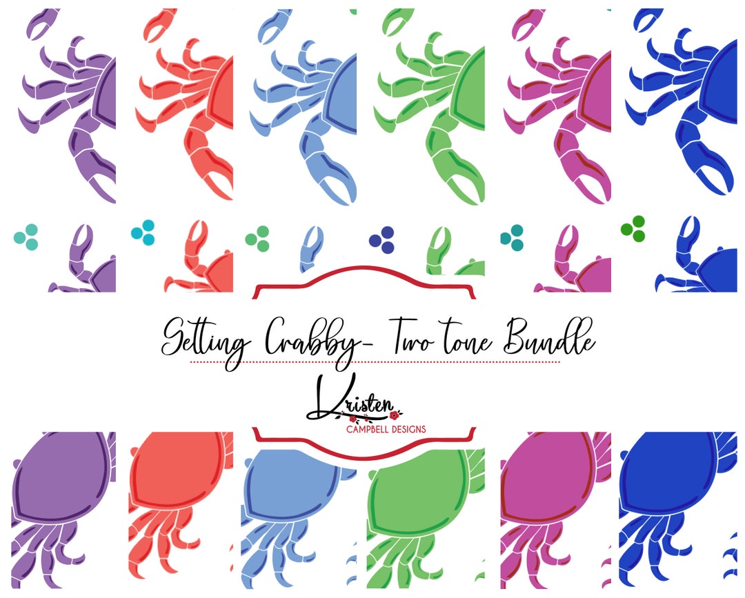 Crab Digital Paper, Crab Bundle, Seamless Repeat, Digital Scrapbooking ...