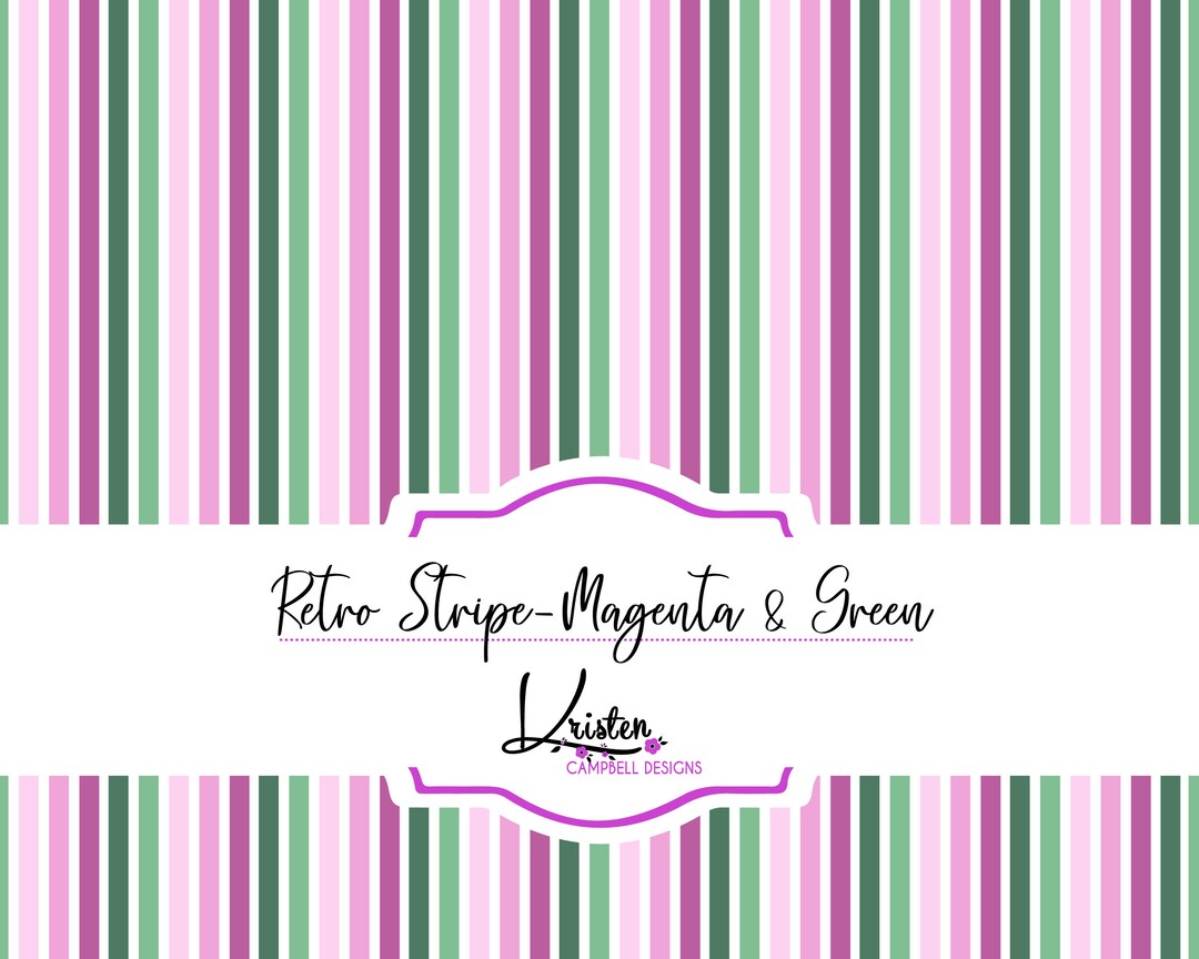 Magenta and Green Pin Stripe, Seamless Repeat, Printable Fabric ...