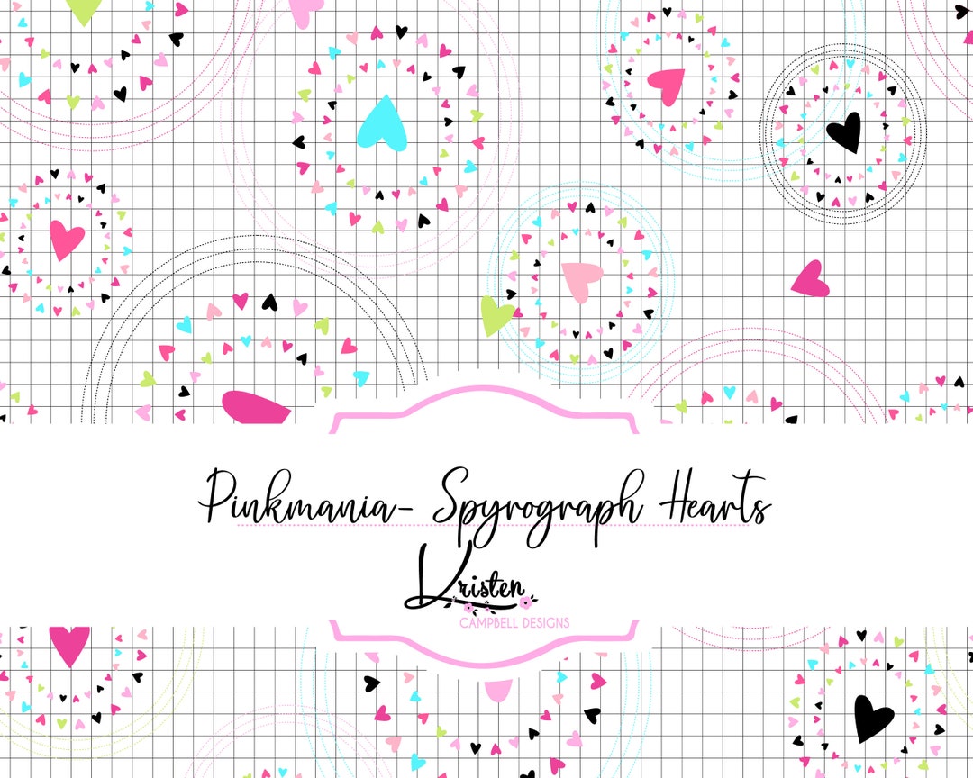 Heart Digital Paper, Seamless Pattern, Digital Scrapbooking Paper ...