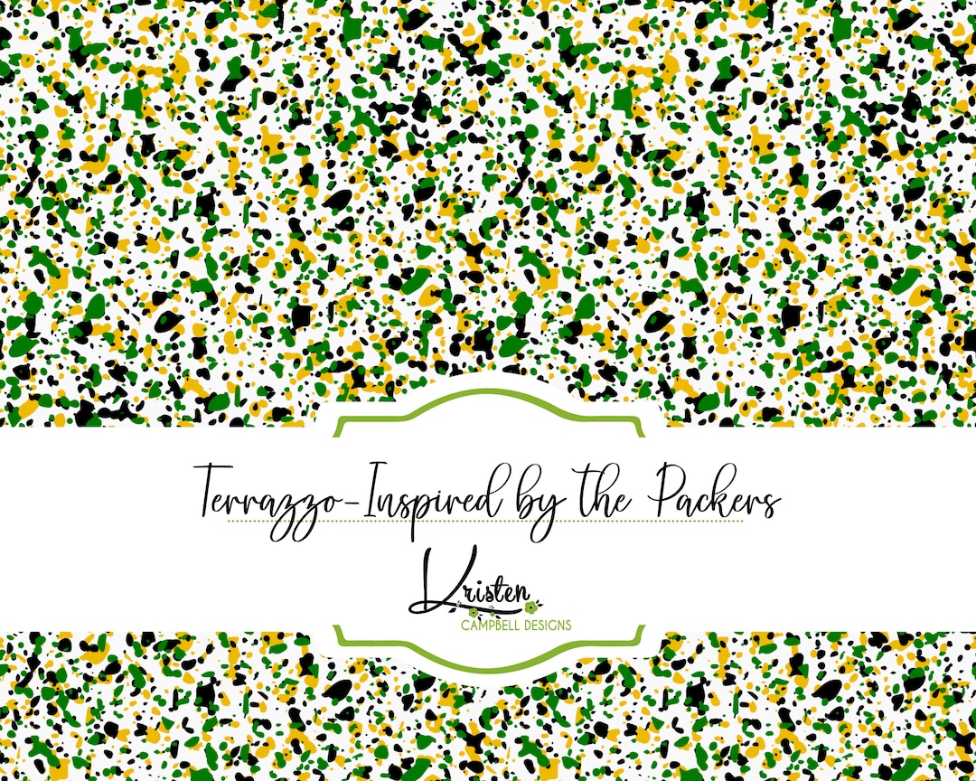 Terrazzo Inspired by the Packers, Seamless Repeat, Digital Scrapbooking ...