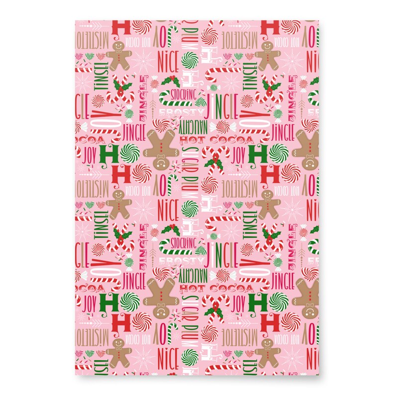 Holiday Words Gift Wrapping Paper - Etsy