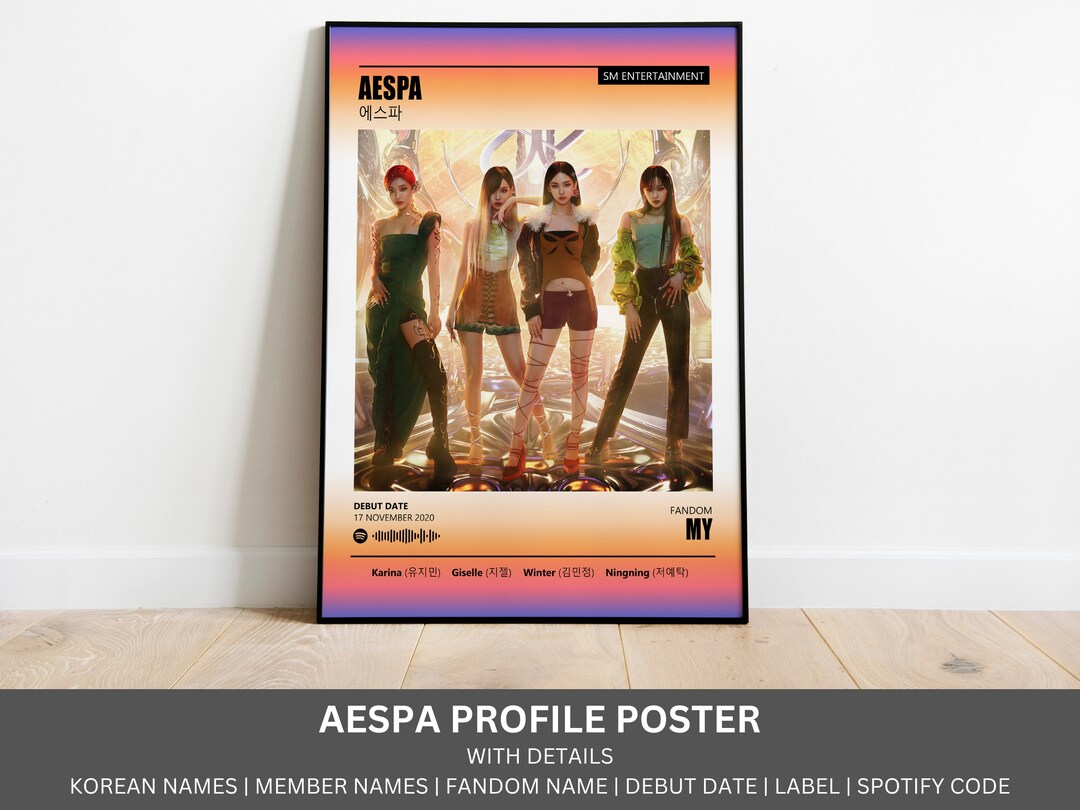 Aespa KPOP Poster Digital Print, Kpop Profile Poster, Kpop Aesthetic, Aespa Merch, Aespa Wall ...