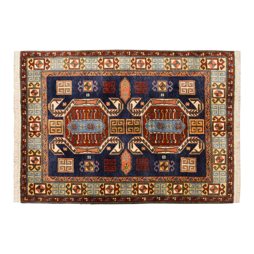 Antique Kazak Rug Handmade Turkish Caucasion Carpet - Etsy