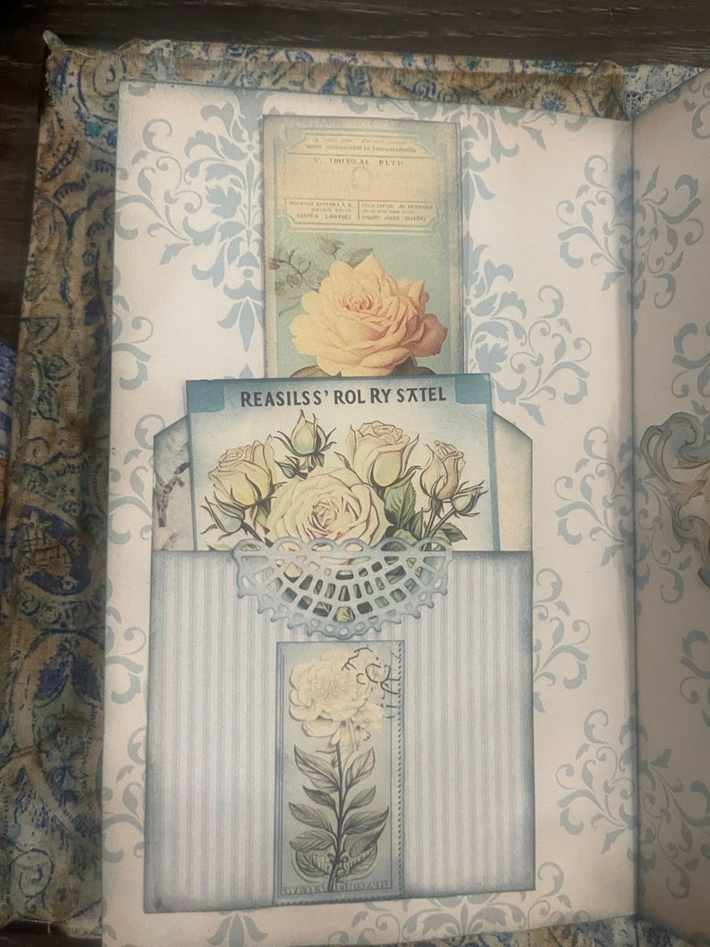 Blue and Ivory Junk Journal - Etsy