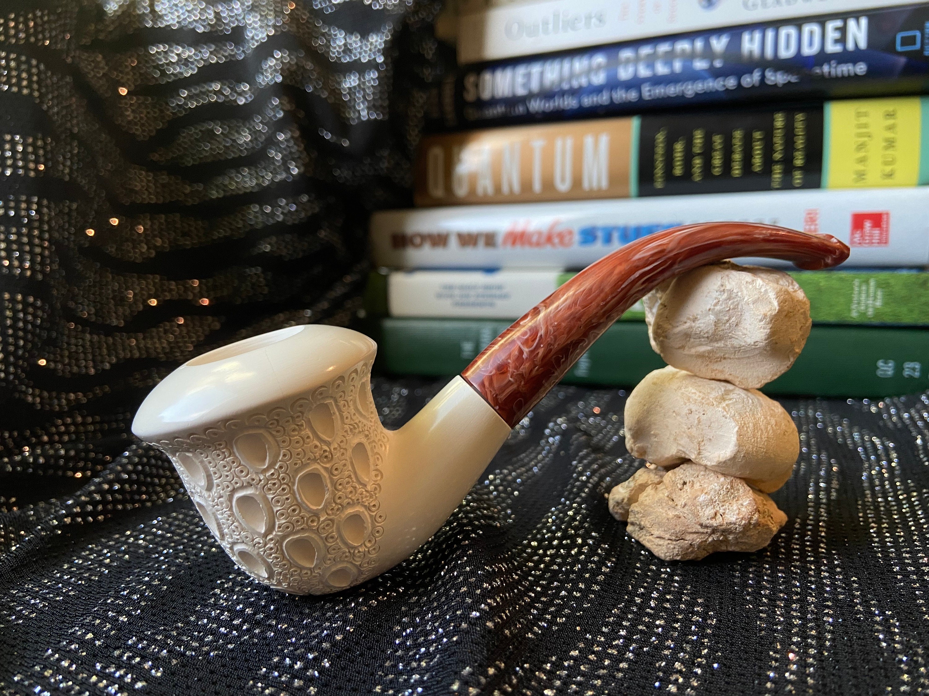 Albert Einstein Smoking Pipe Colorful Smoke