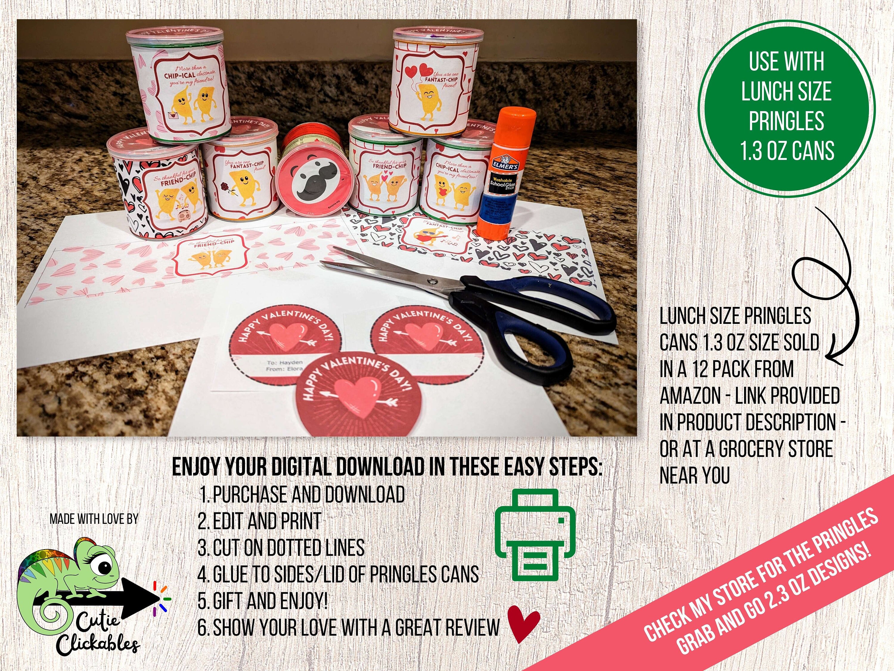 Valentines Day Pringles, Pringles Can Labels, Personalized Pringles Can ...