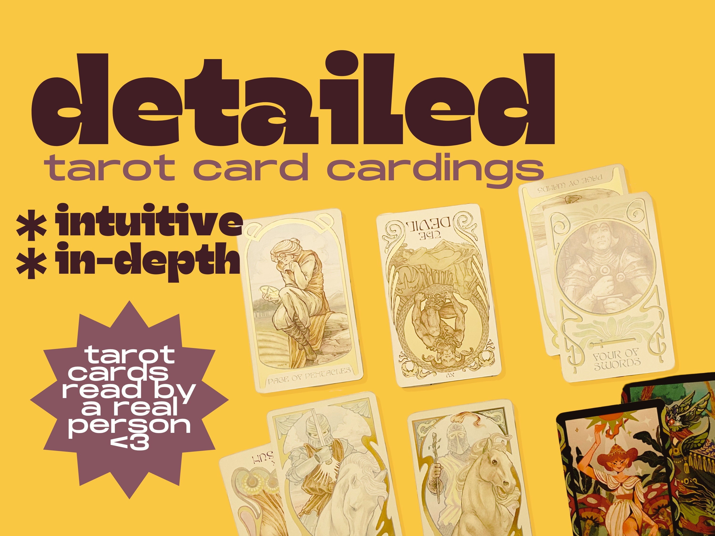 Detailed, In-depth Tarot Card Reading; Tarot for Self-discovery; Self ...