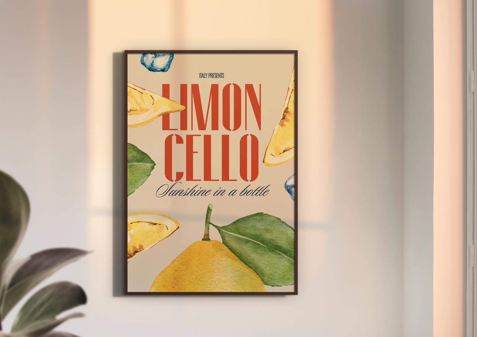 Limoncello Wall Art Italian Beverage Print Italian Kitchen Decor Amalfi ...
