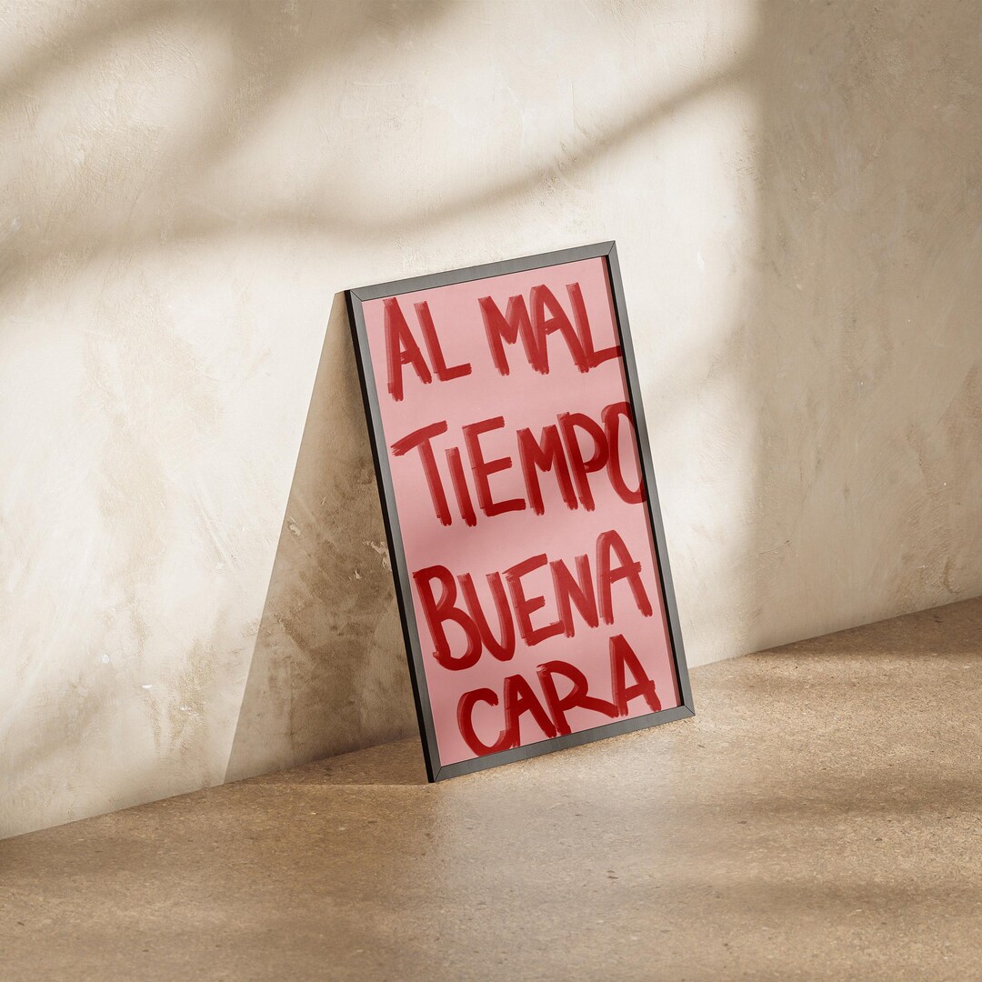 Inspirational Spanish Saying Wall Art Aesthetic Kitchen Decor ...