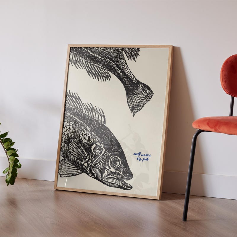 Bass Fishing Poster - Etsy