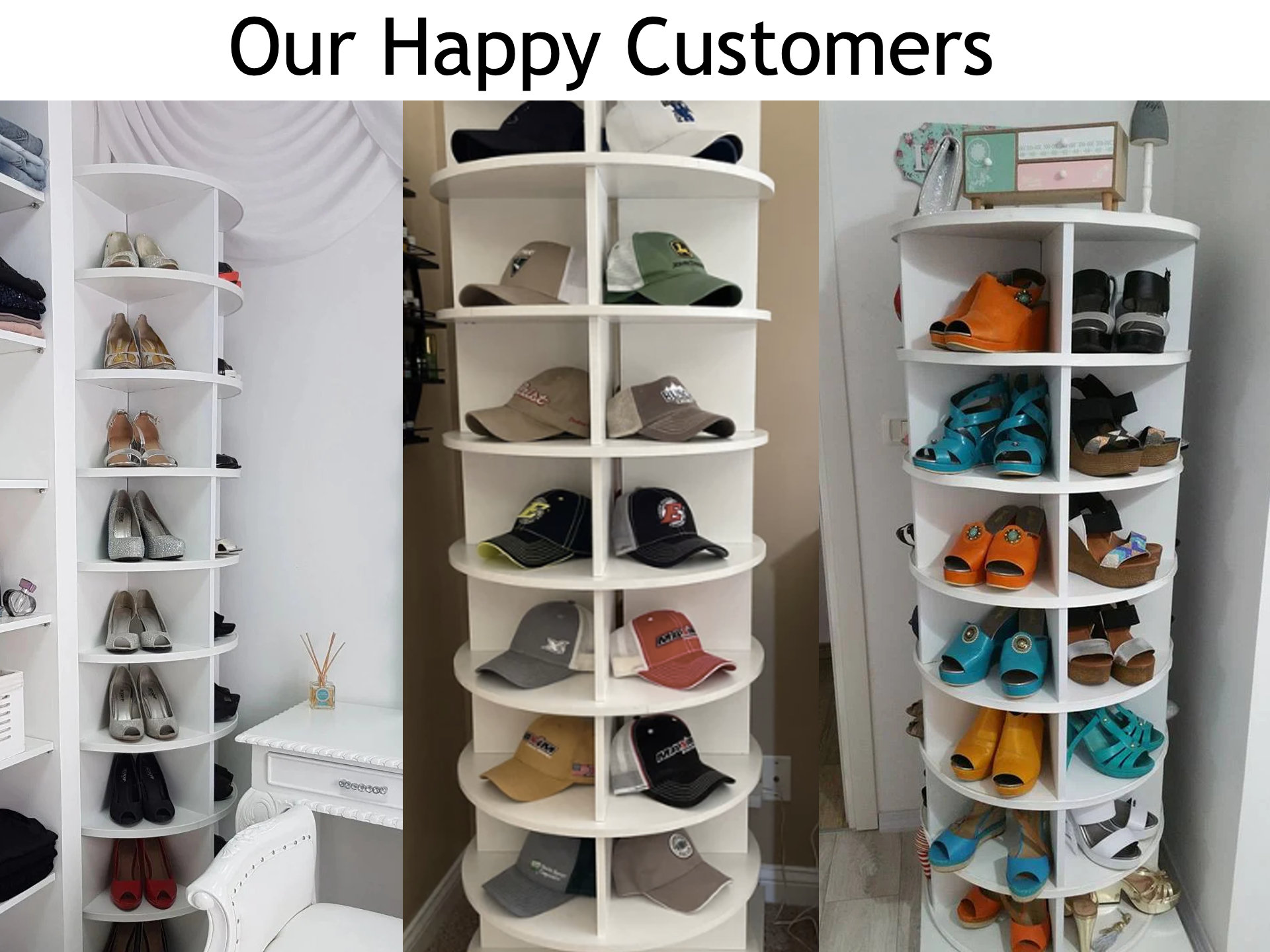 Rotating Wooden 8 Layers Shoe Rack 360 Degrees Space Saving Shoe ...