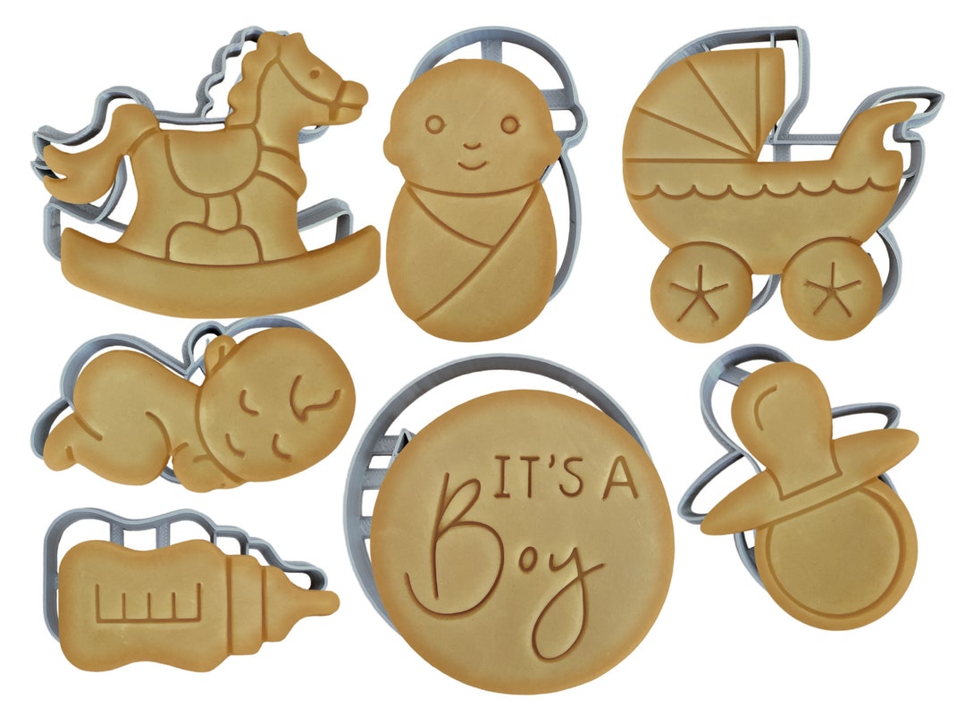 IT'S A BOY Cookie Cutter Set of 7: Baby Sleeping|stroller|pacifier ...