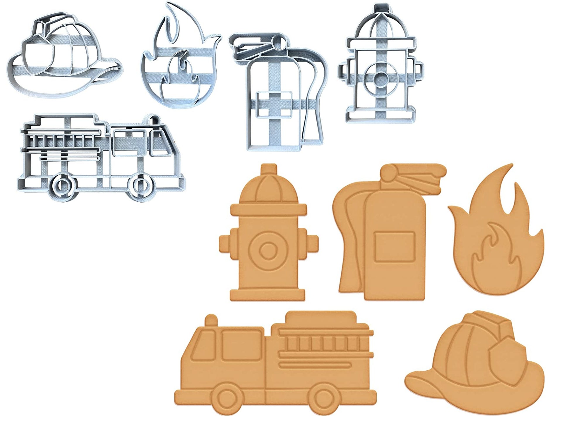 Fire Fighting Cookie Cutter Set of 5 | Fire Hydrant | Fire Extinguisher ...