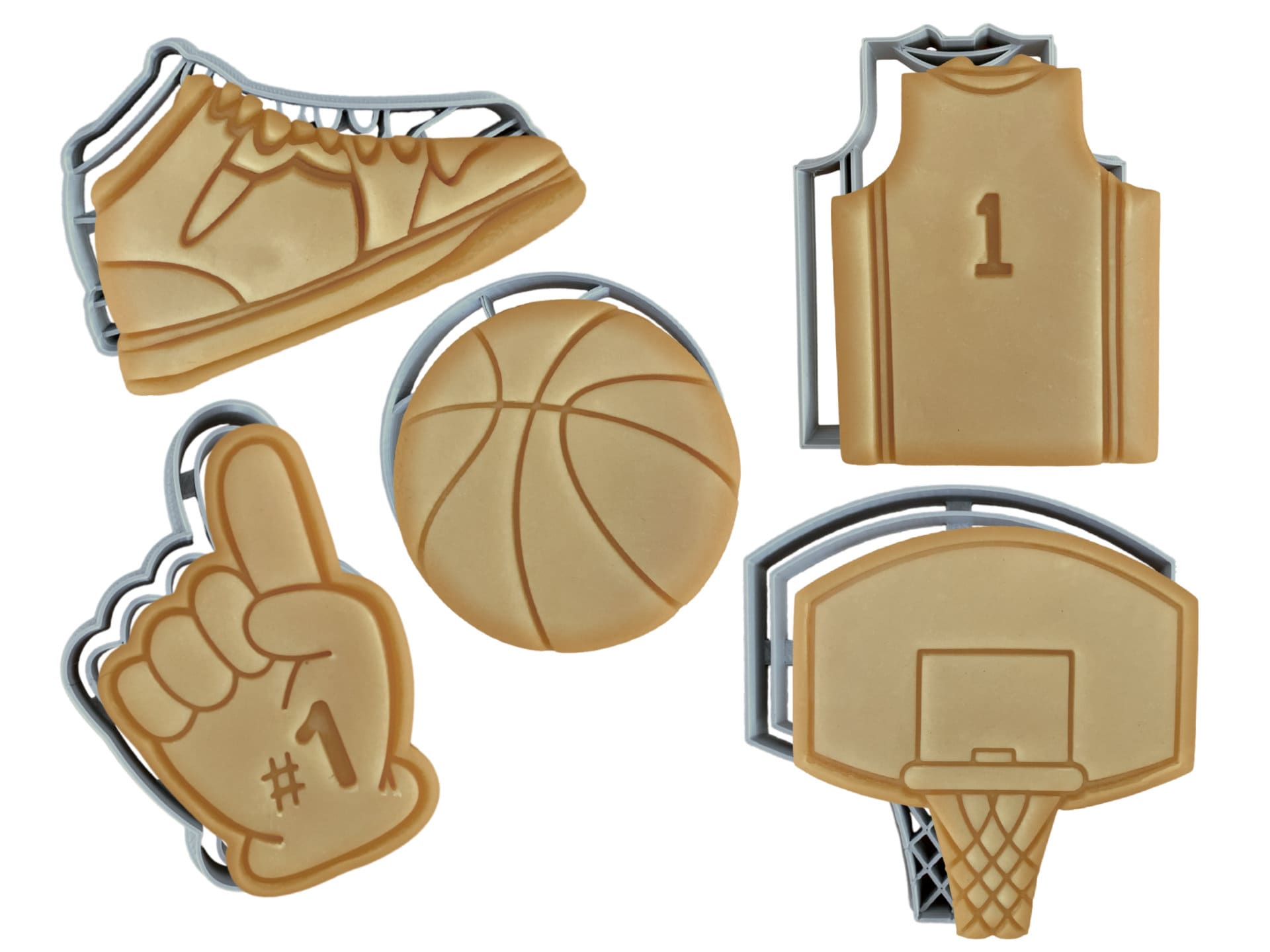 Basketball Cookie Cutter Set of 5 | Basketball Hoop | Foam Finger ...