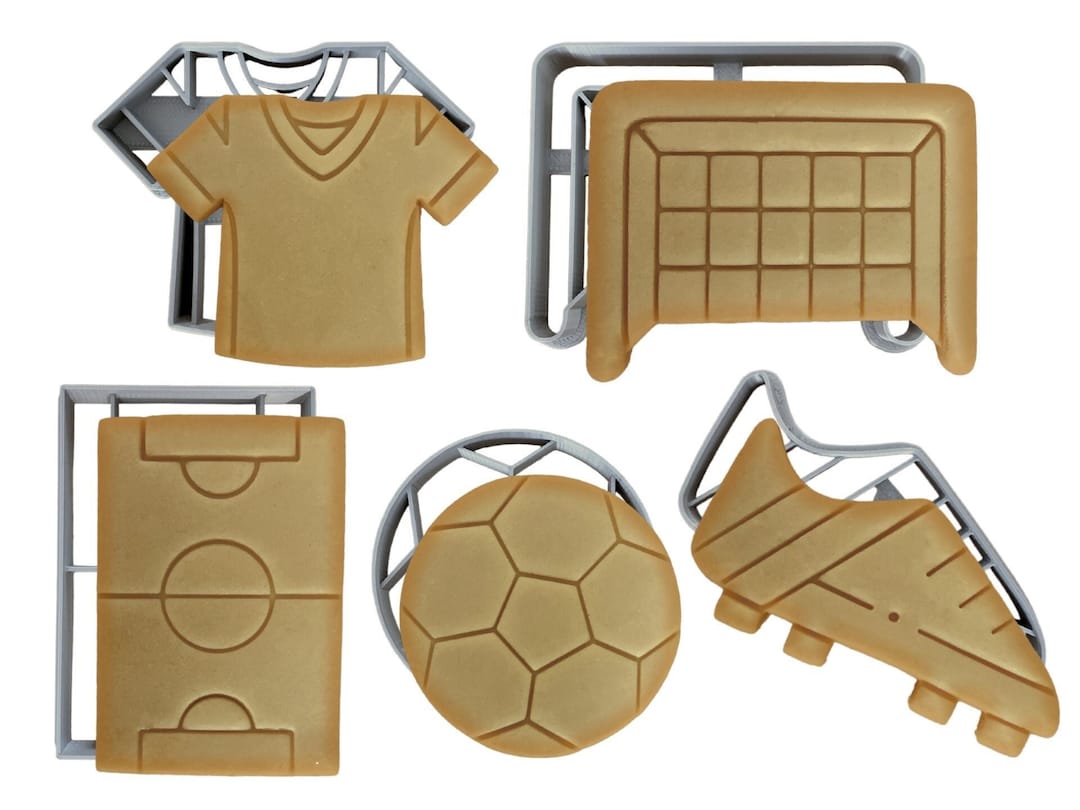 Soccer Football Cookie Cutter Set of 5 | Soccer Shoe | Soccer Field ...