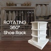 Rotating Wooden 8 Layers Shoe Rack 360 Degrees Space Saving Shoe ...