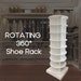 Rotating Wooden 8 Layers Shoe Rack 360 Degrees Space Saving Shoe ...