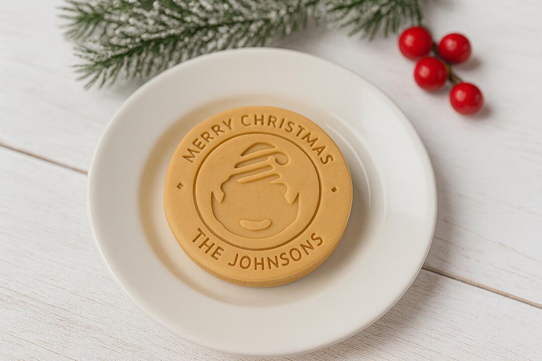 Custom Merry Christmas Elf Cookie Cutter Stamp | Personalised Name ...