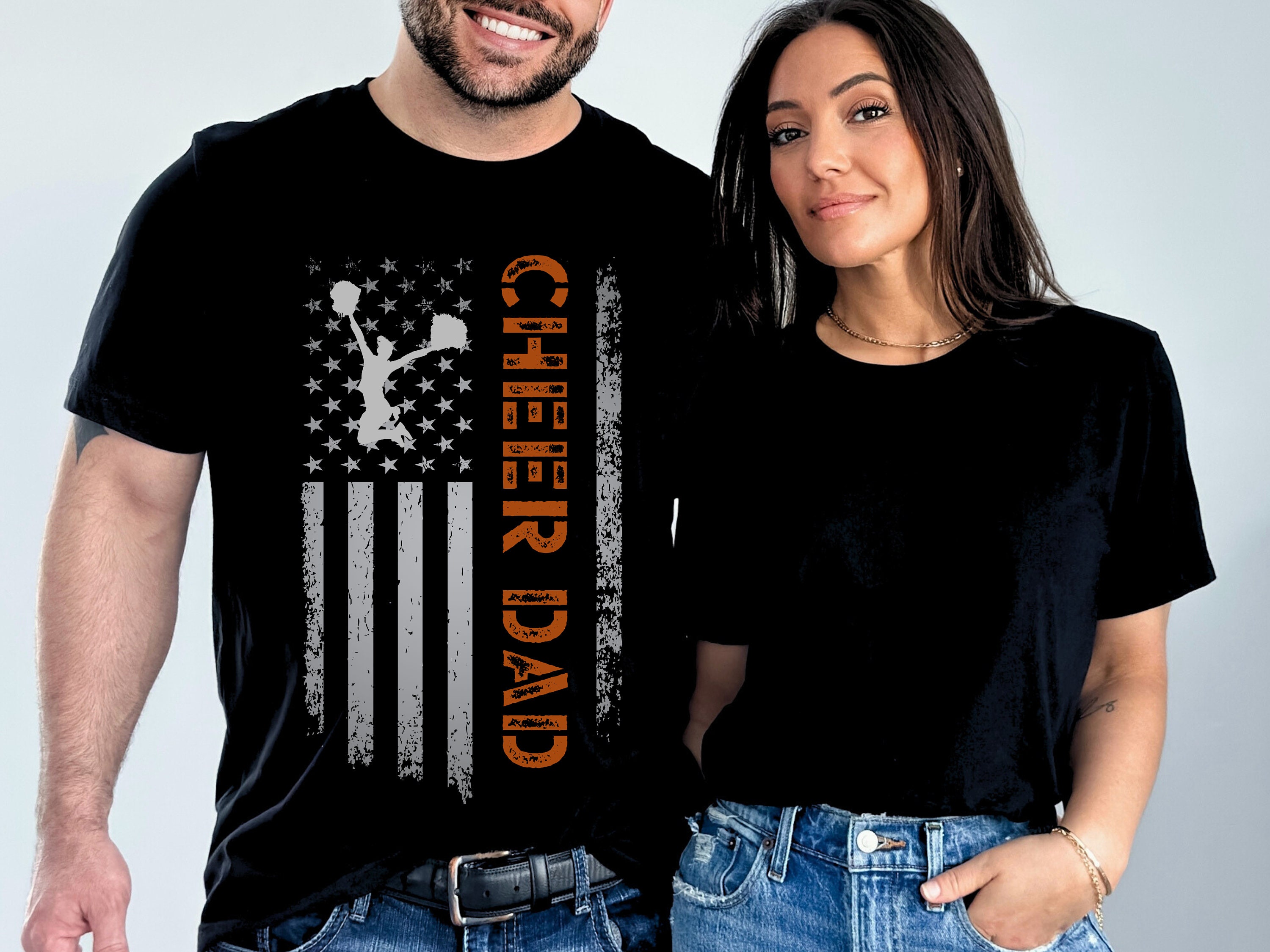 Cheer Dad Shirt, Shirt for Cheerleader Dad, Cheer Shirt, Patriotic ...