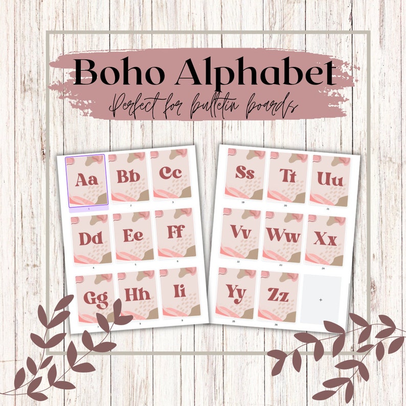 Boho Alphabet for Bulletin Boards - Etsy