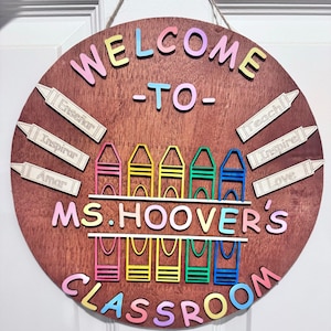 Custom Teacher Classroom Door Sign - Teacher's Day Gift - Etsy