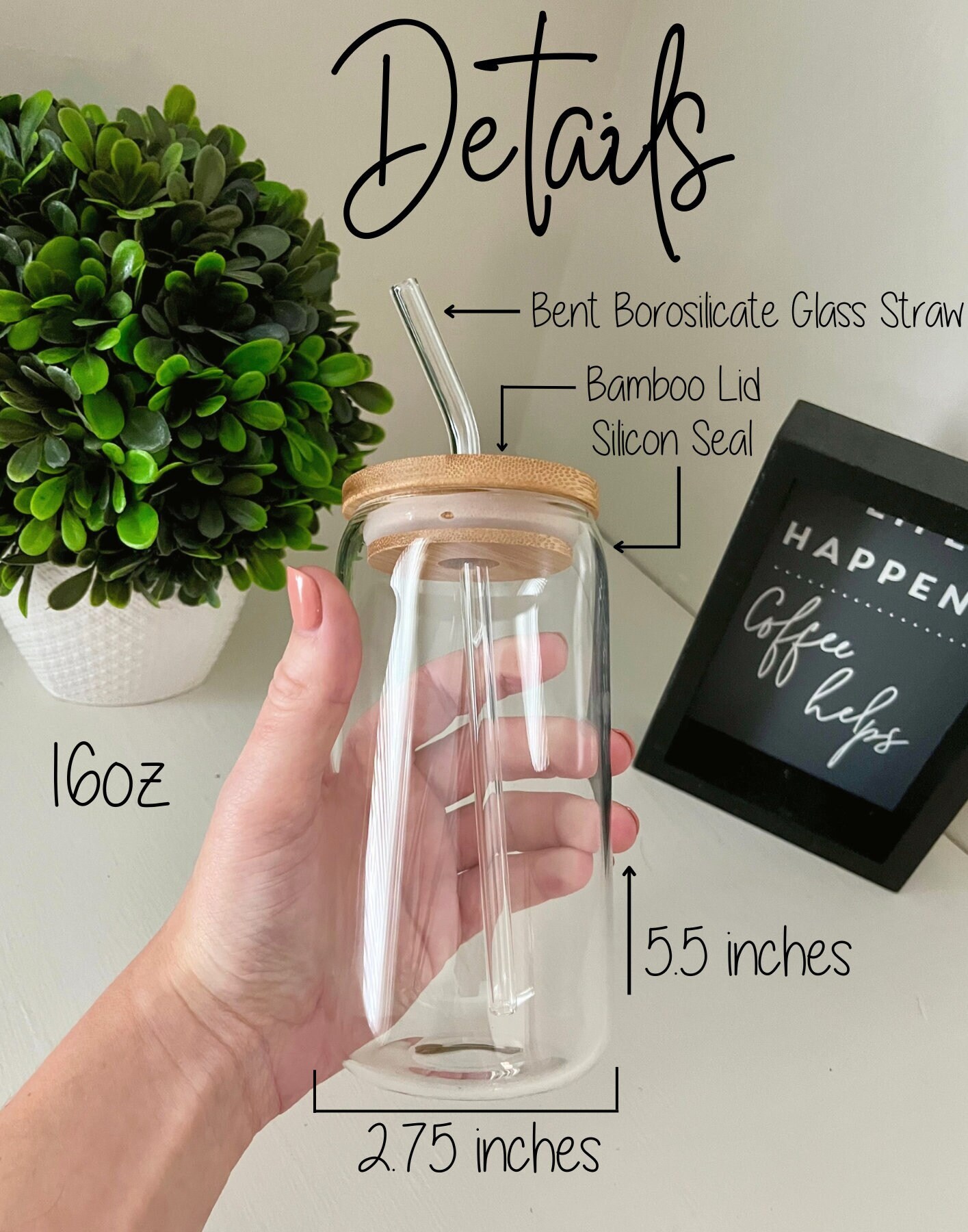 The Grinch Era Inspired Libbey Glass Can Cup Iced Coffee Cup - Etsy