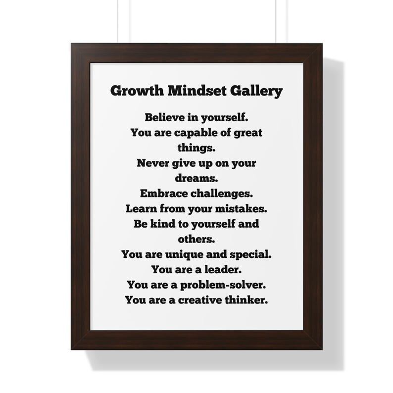 Positive Affirmations Framed Poster: Motivational Wall Art - Etsy