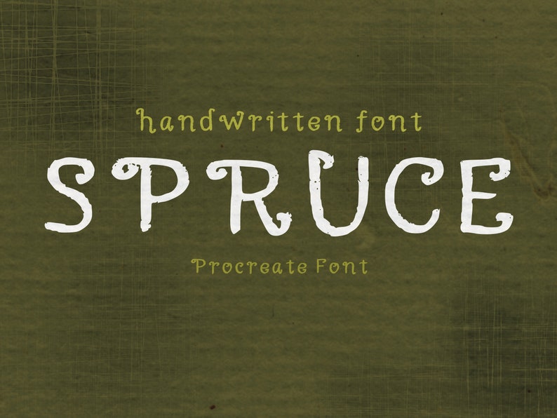 Spruce Handwritten Font, Font, Procreate Fonts, Cute Font, Tree Font ...