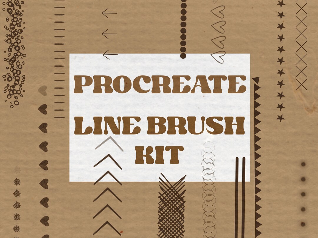 Procreate Line Brushes | Procreate Brush Set | Procreate Texture Stamps ...