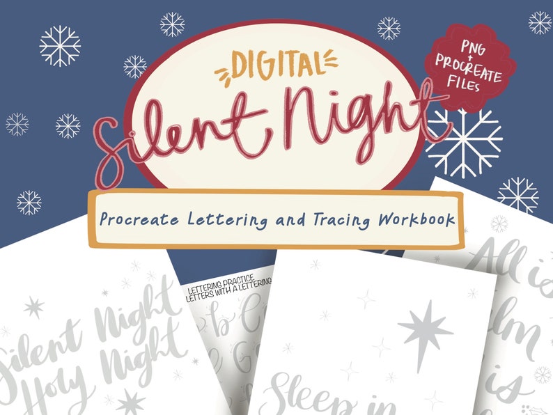 Christmas Procreate Lettering Book, iPad Tools, iPad Workbook ...